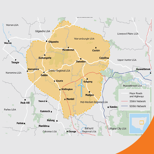 Location - Renewable Energy Zone - Piambong Wind Farm